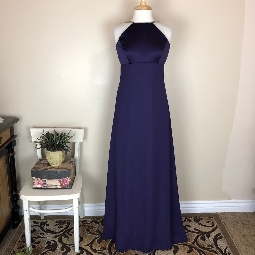 Formal Gown Alfred Angelo Prom Dress Purple Bling - Gem